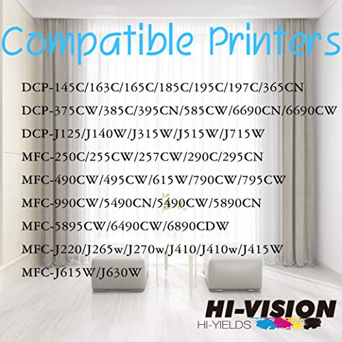 HI-VISION HI-YIELDS ® Compatible LC-61 LC61 Ink Cartridge Replacement (2 Black, 2 Cyan, 2 Yellow, 2 Magenta, 8-Pack)
