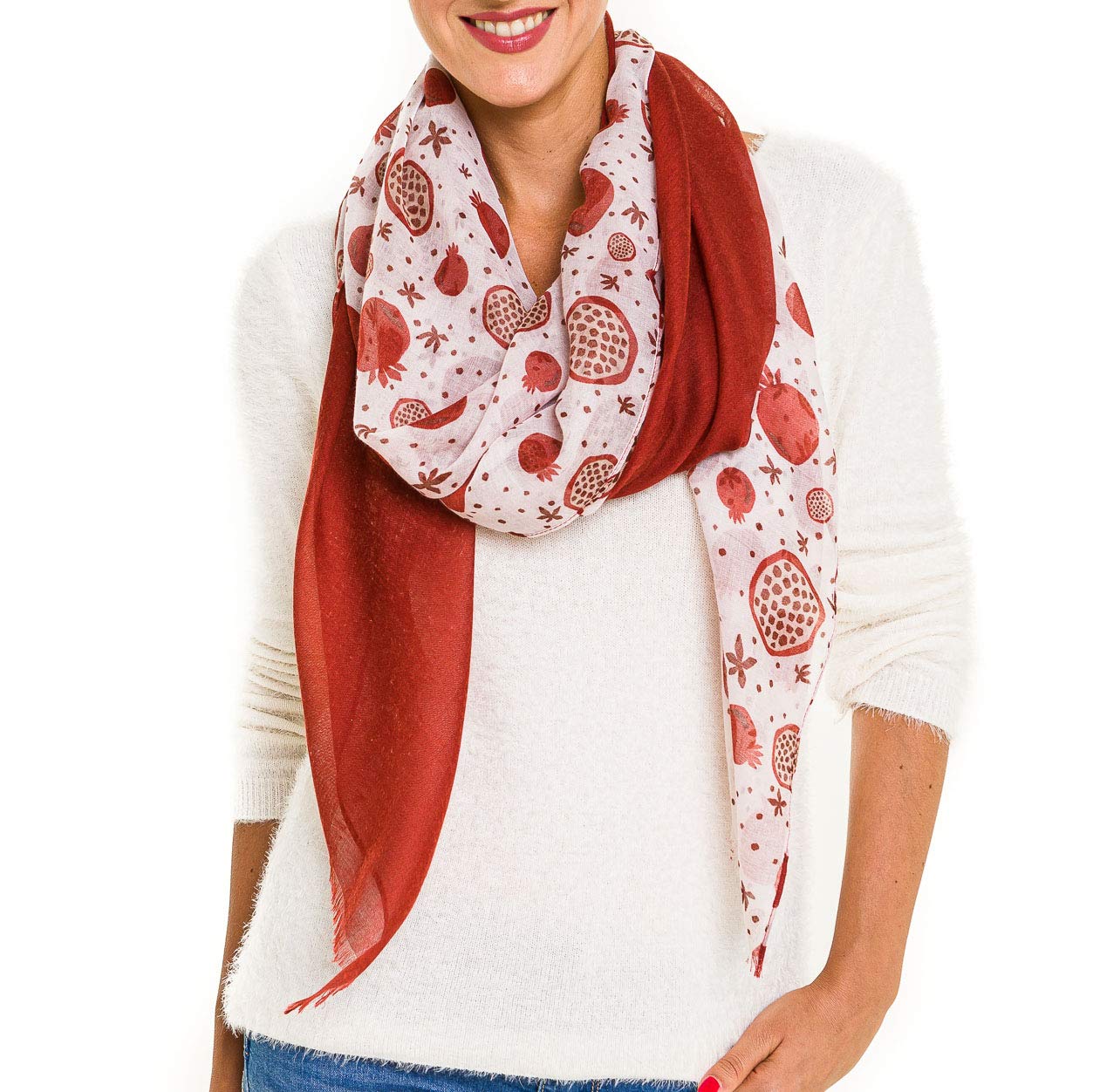 MELIFLUOS DESIGNED IN SPAIN Scarf for Women Lightweight Paisley Fashion for Fall Winter Scarves Shawl Wrap (NF150-13)
