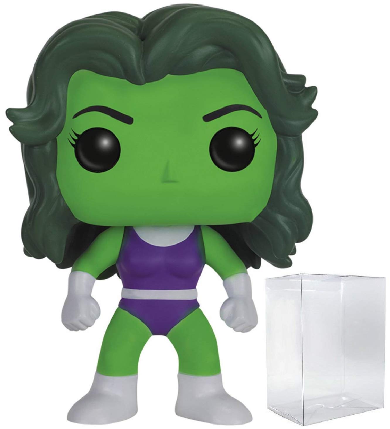 POP Marvel: She-Hulk Funko Vinyl Figure (Bundled with Compatible Box Protector Case), Multicolor, 3.75 inches
