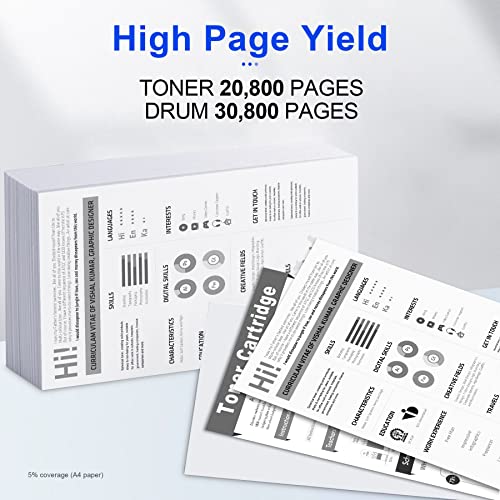 TN890 Toner and DR890 Drum Cartridge, ALUMUINK Replacement for Brother TN-890 DR-890 for HL-L6400DW HL-L6250DW HL-L6400DWT MFC-L6750DW MFC-L6900DW Printer (3 Toner+ 1 Drum, 4PK)
