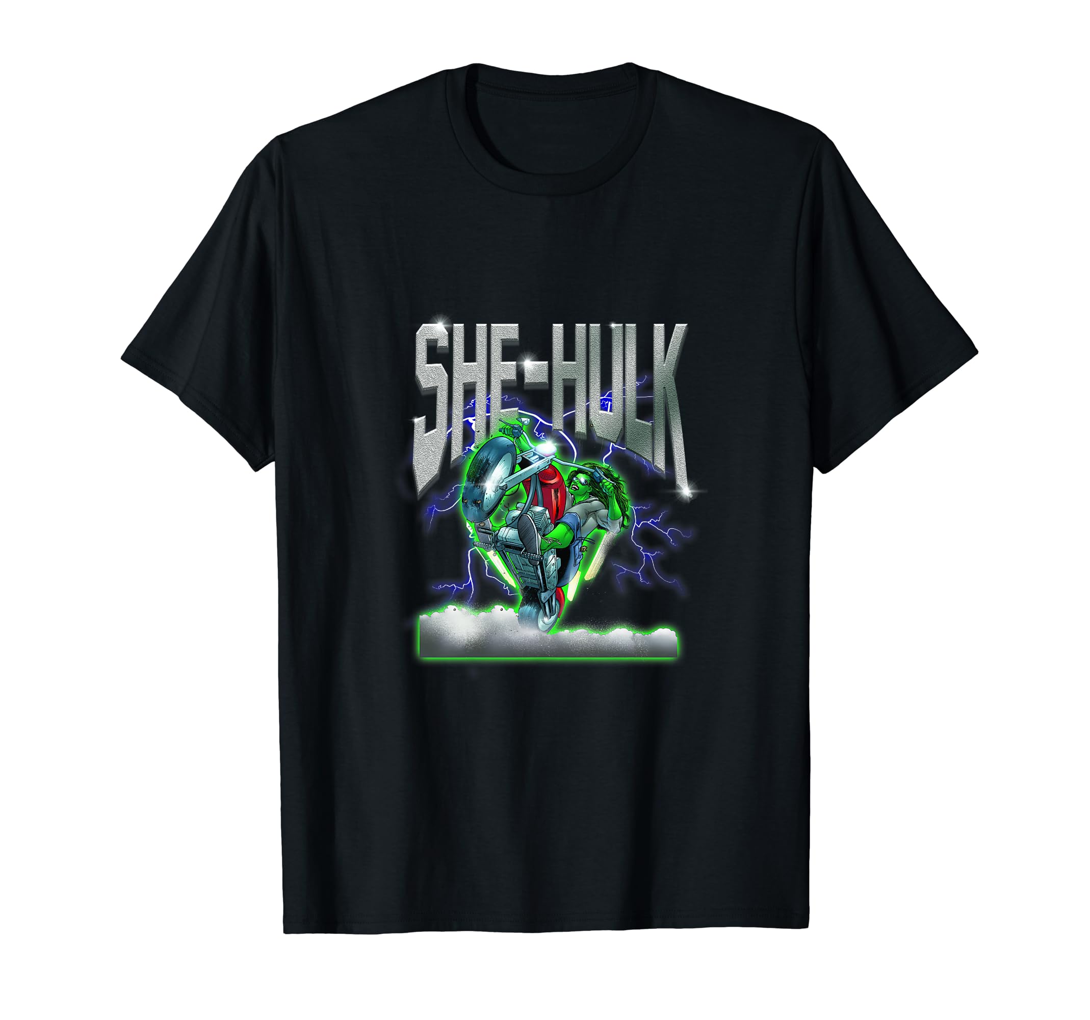 Marvel Comics Retro Classic She-Hulk Motorcycle Ride T-Shirt
