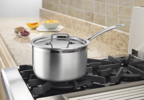 Cuisinart MCP194-20N MultiClad Pro Stainless Steel 4-Quart Saucepan with Cover & MultiClad Pro Stainless Steel 3-Quart Saucepan with Cover