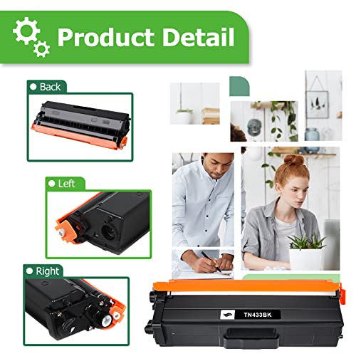A Aztech Compatible Toner Cartridge Replacement for Brother TN433 TN-433 TN433BK TN431 for Brother MFC-L8900CDW HL-L8360CDW HL-L8260CDW MFC-L8610CDW HL-L8360CDWT (Black, 1-Pack)