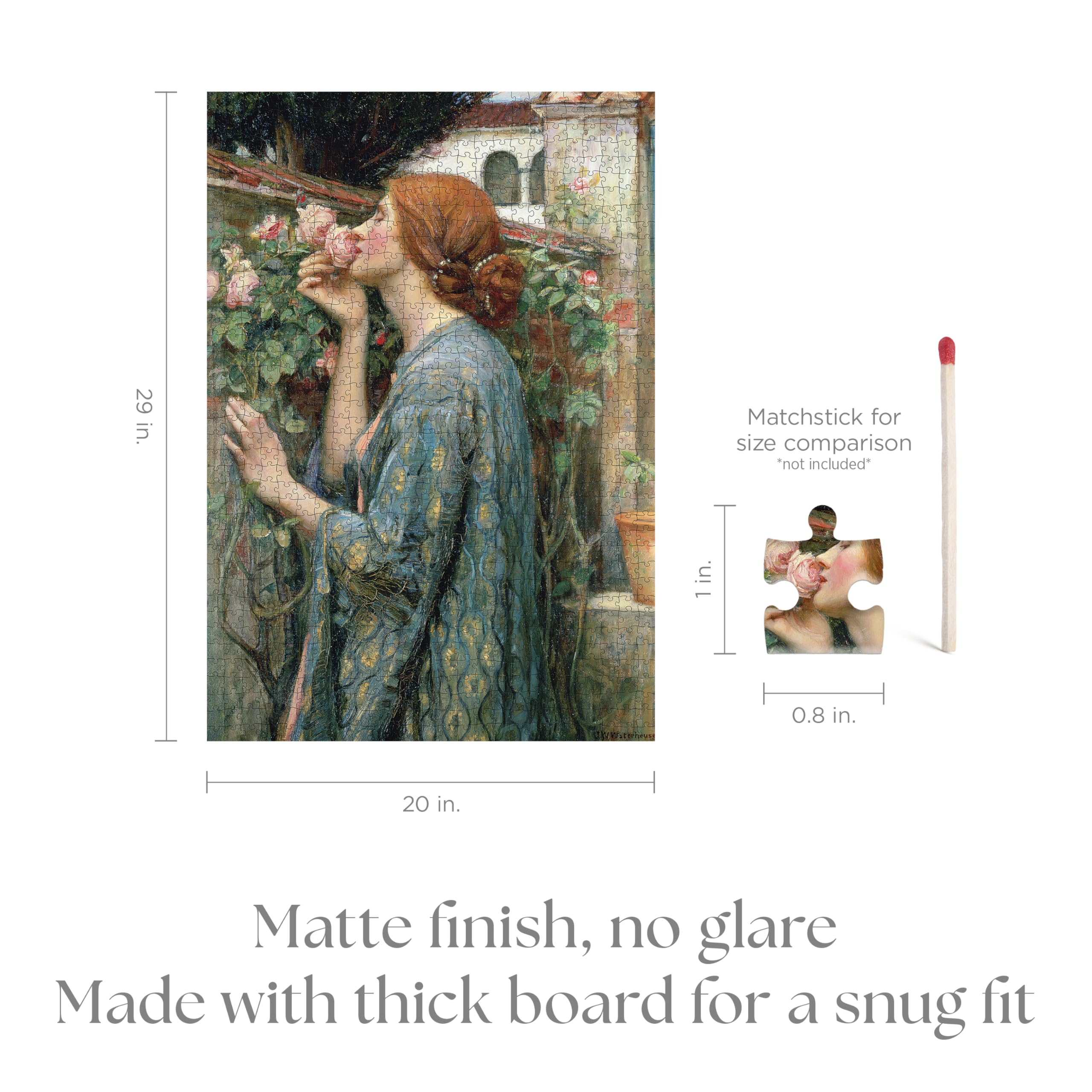Pomegranate 1000-Piece Jigsaw Puzzle for Adults, John William Waterhouse's Soul of The Rose, Matte Finish, Snug Fit