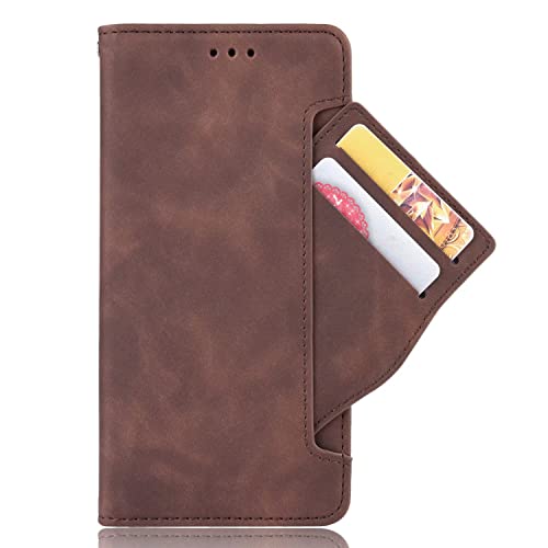 YBROY Case for Motorola ThinkPhone, Magnetic Flip Leather Premium Wallet Phone Case, with Card Slot and Folding Stand, Case Cover for Motorola ThinkPhone.(Brown)
