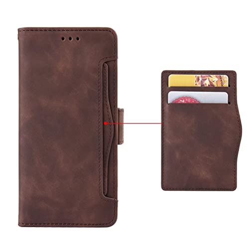 YBROY Case for Motorola ThinkPhone, Magnetic Flip Leather Premium Wallet Phone Case, with Card Slot and Folding Stand, Case Cover for Motorola ThinkPhone.(Brown)