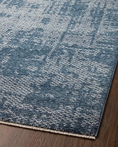 Loloi II Vance Collection VAN-01 Denim / Dove, Traditional 9'-6" x 13'-1" Area Rug
