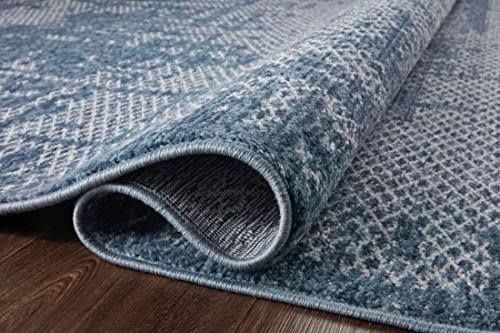 Loloi II Vance Collection VAN-01 Denim / Dove, Traditional 9'-6" x 13'-1" Area Rug