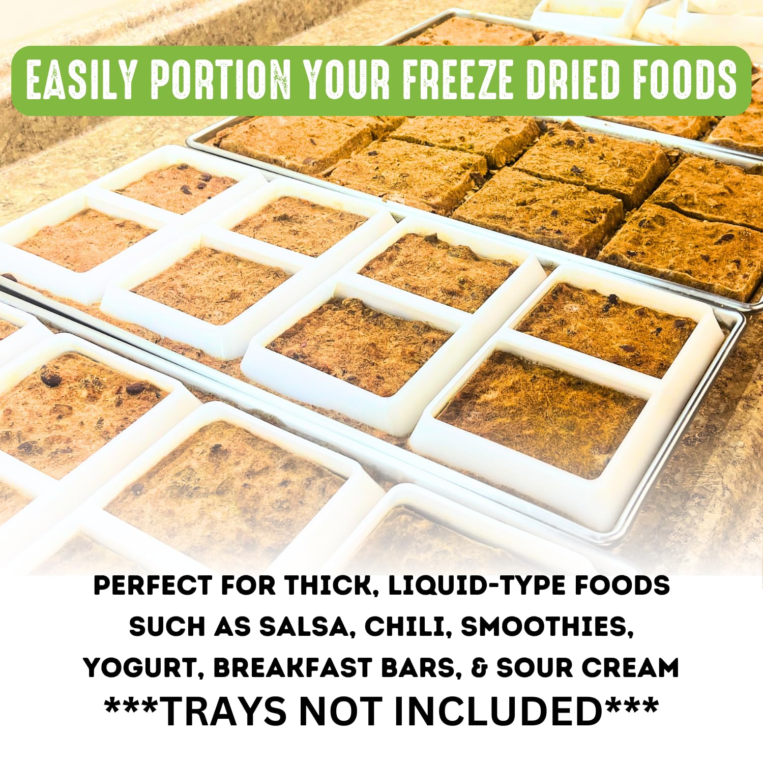 Tray Dividers for Harvest Right Freeze Dryer Trays - Fits Medium Trays (4 Sets (4 Trays), Black)