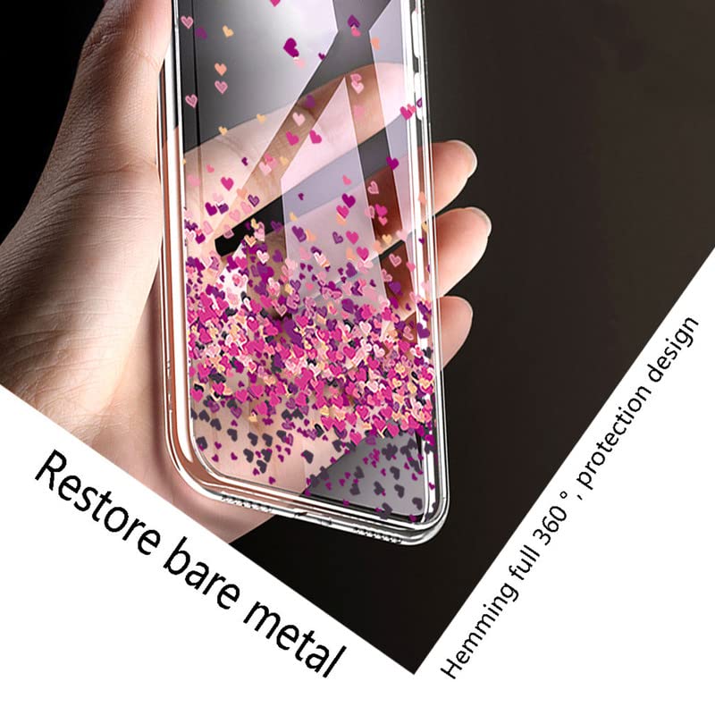 HGJTF Phone Case for Motorola ThinkPhone (6.6"), 2 Pcs Shockproof Soft TPU Silicone Bumper Shell, [Ultra-Thin] [Anti-Yellowing] Back Cover for Motorola ThinkPhone - Clear + Red Heart