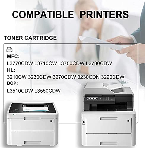VIT 2 Pack Black TN227 TN227BK Toner Compatible High Yield Toner Cartridge Replacement for Brother MFC-L3770CDW L3710CW L3730CDW HL-3230CDN 3210CW DCP-L3550CDW Printer Toner,Sold by VoColorink