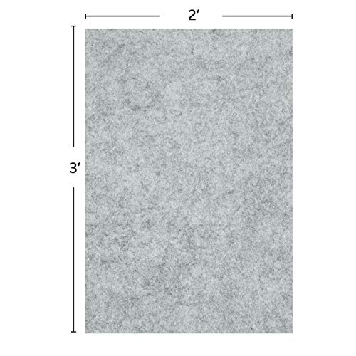 MAYSHINE - 2' x 3' - Dual Layer Felt + Rubber Rug Pad Grip Cushion | Non Slip Mat Protects Hard Floors, Secures Rug Position, and Reduces Noise