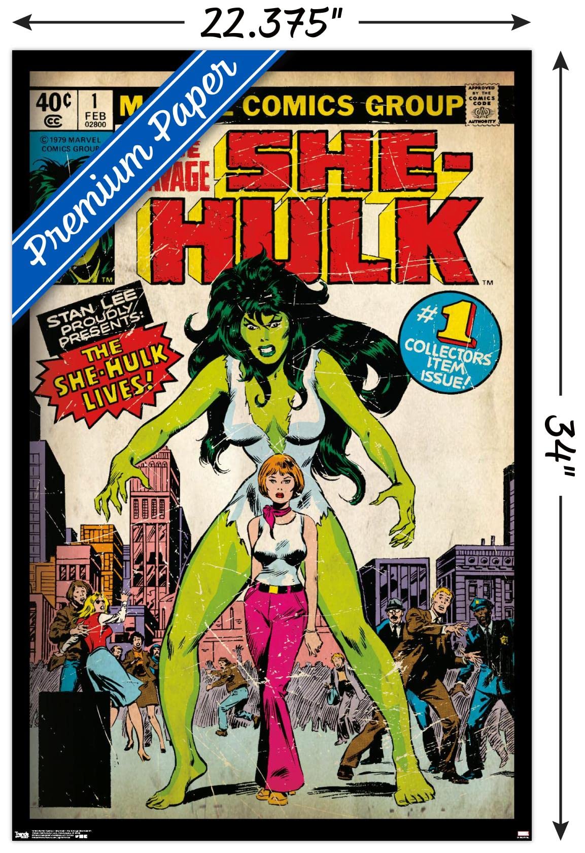 Trends International Marvel Comics - She-Hulk - The Savage She-Hulk #1 Wall Poster, 22.375" x 34", Premium Unframed Version