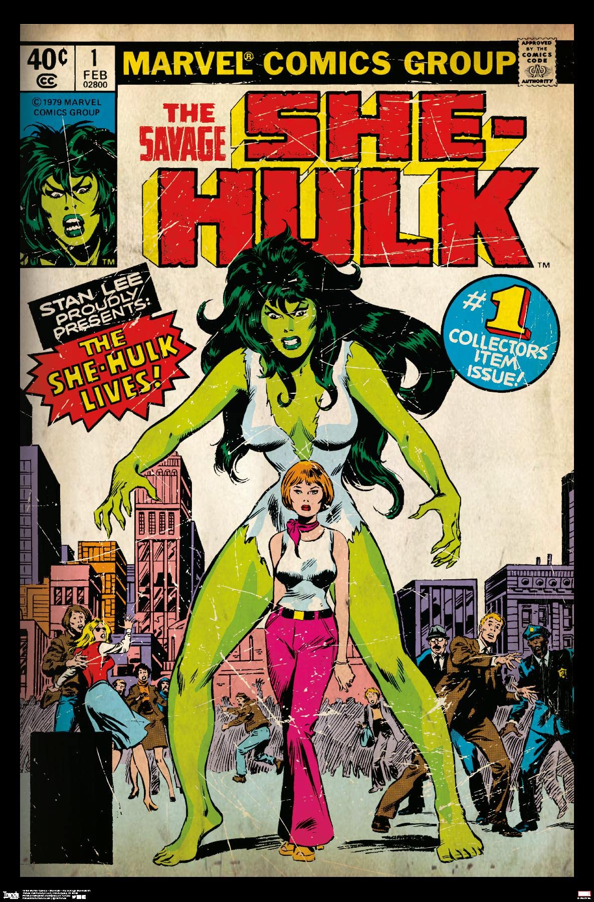 Trends International Marvel Comics - She-Hulk - The Savage She-Hulk #1 Wall Poster, 22.375" x 34", Premium Unframed Version