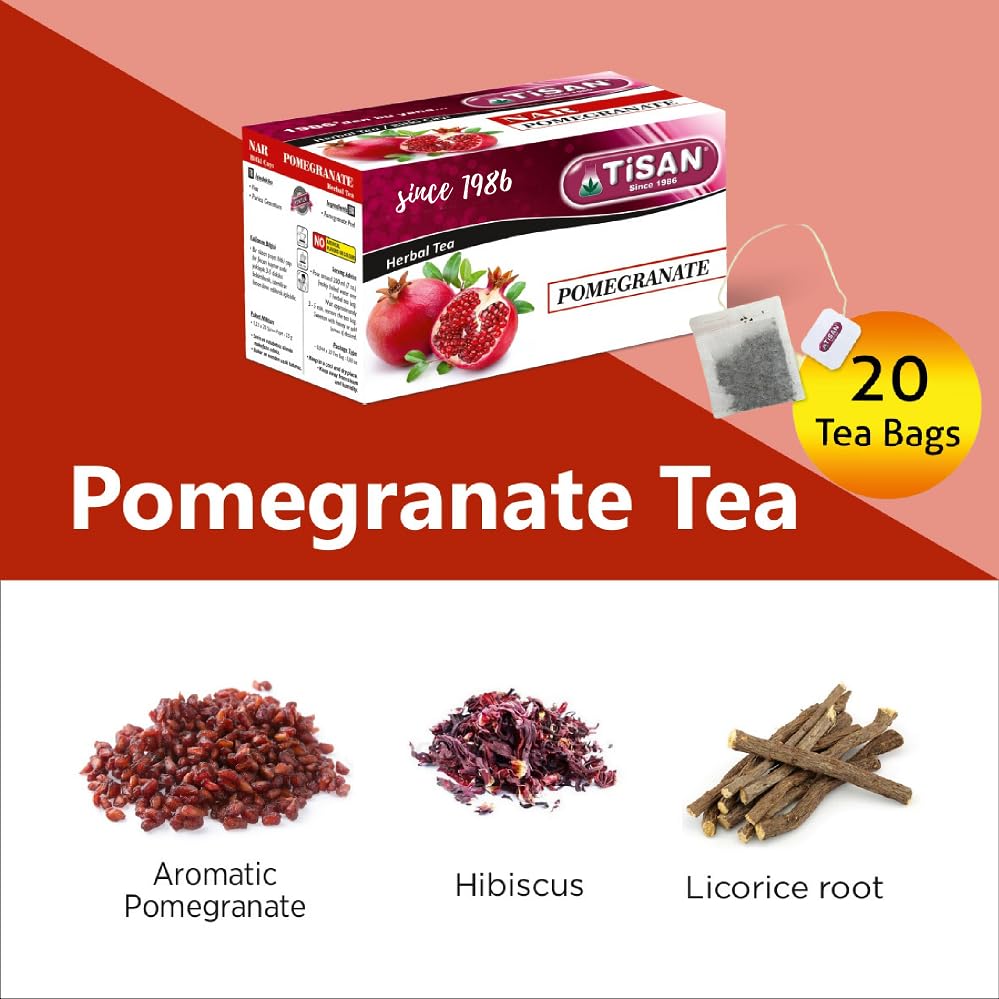 Pomegranate Tea from Tisan - 2 boxes total 40 tea bags