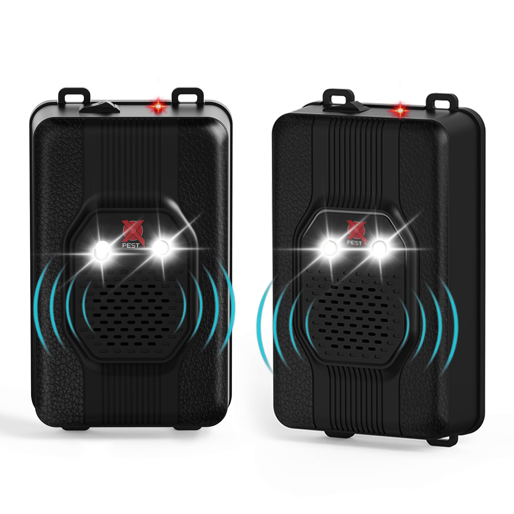 Ultrasonic Rodents Repellent for Cars and Indoor 2 Packs, Battery Operated Under Hood Rodent Repeller to Protect Wires,Humane Alternative Ultrasonic Mouse Repellent with LED