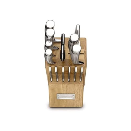 Cuisinart C99SS-15P 15 Piece Stainless Steel Blades Wood Professional-Cutlery-Block-Set