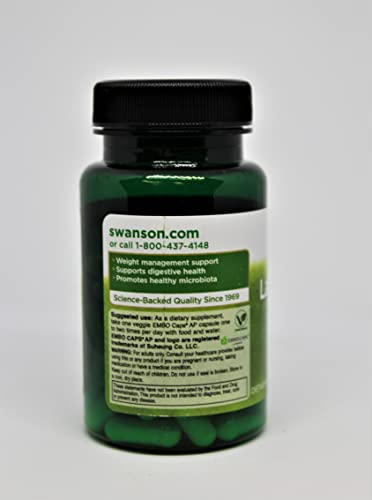 Swanson Lactobacillus Gasseri - Probiotic Supplement Supporting Digestive Health with 3 Billion CFU - Design-Release Satiety & Fat Metabolism Support - (60 Veggie Capsules)
