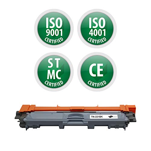 Re-Manufactured Toner Cartridge Replacement for TN-221BK | Supper Standard High Yield Laser Printer Cartridge Compatible with Brother HL - Black by Premium Ink&Toner