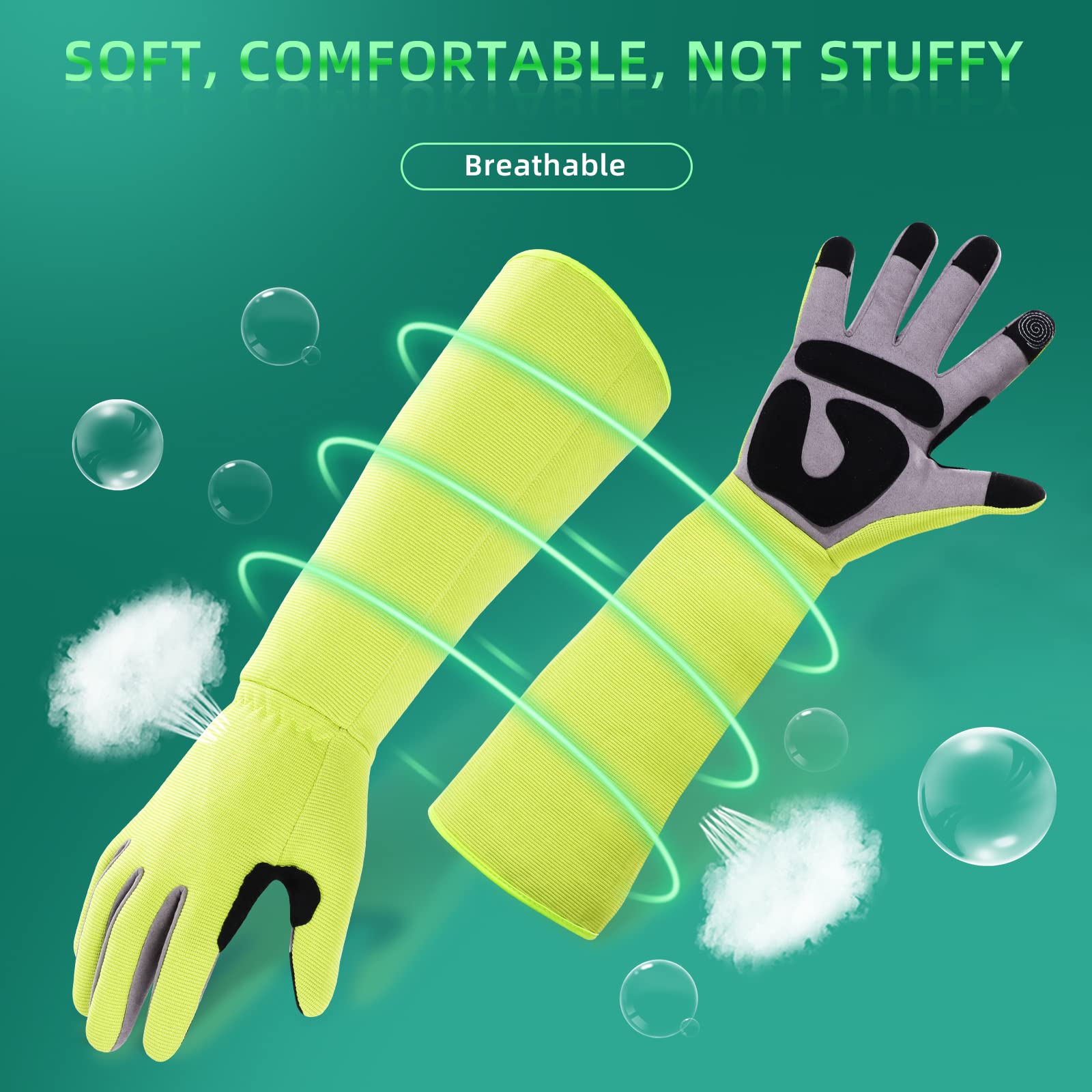 MEPEREZ 3-in-1 Gloves for Gardening, Farming & Cleaning, Stab-Proof, Non-Slip, Shock-Absorbing, Wear-Resistant, Comfortable, Breathable