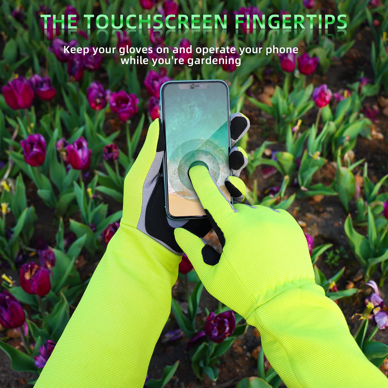 MEPEREZ 3-in-1 Gloves for Gardening, Farming & Cleaning, Stab-Proof, Non-Slip, Shock-Absorbing, Wear-Resistant, Comfortable, Breathable