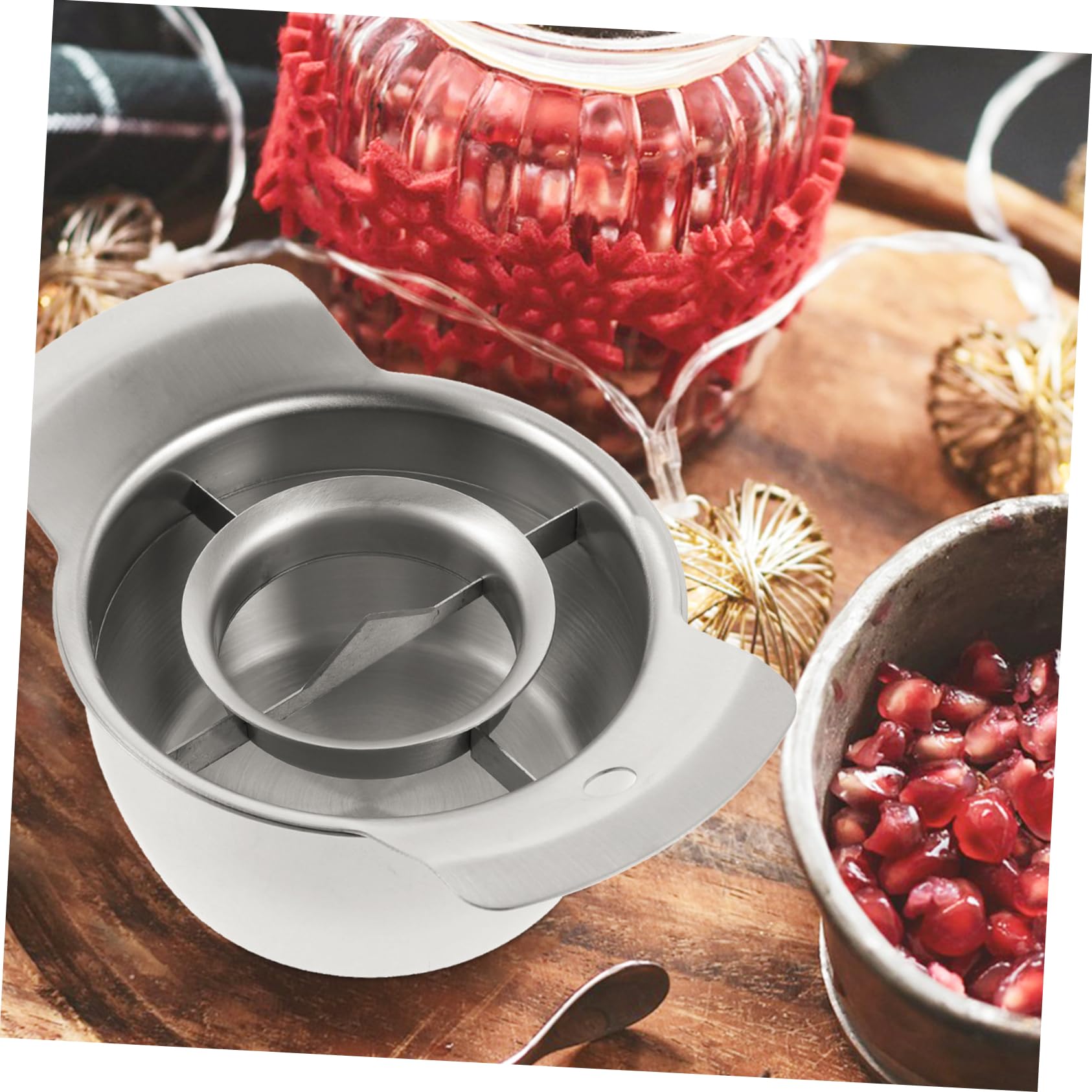 SHOWERORO 1 Set Peeler bottle opener Stainless Steel Pomegranate Deseeder Stainless steel Pomegranate Peeler With Bowl Convenient Pomegranate Peeler peeling tool set manual peel peeled