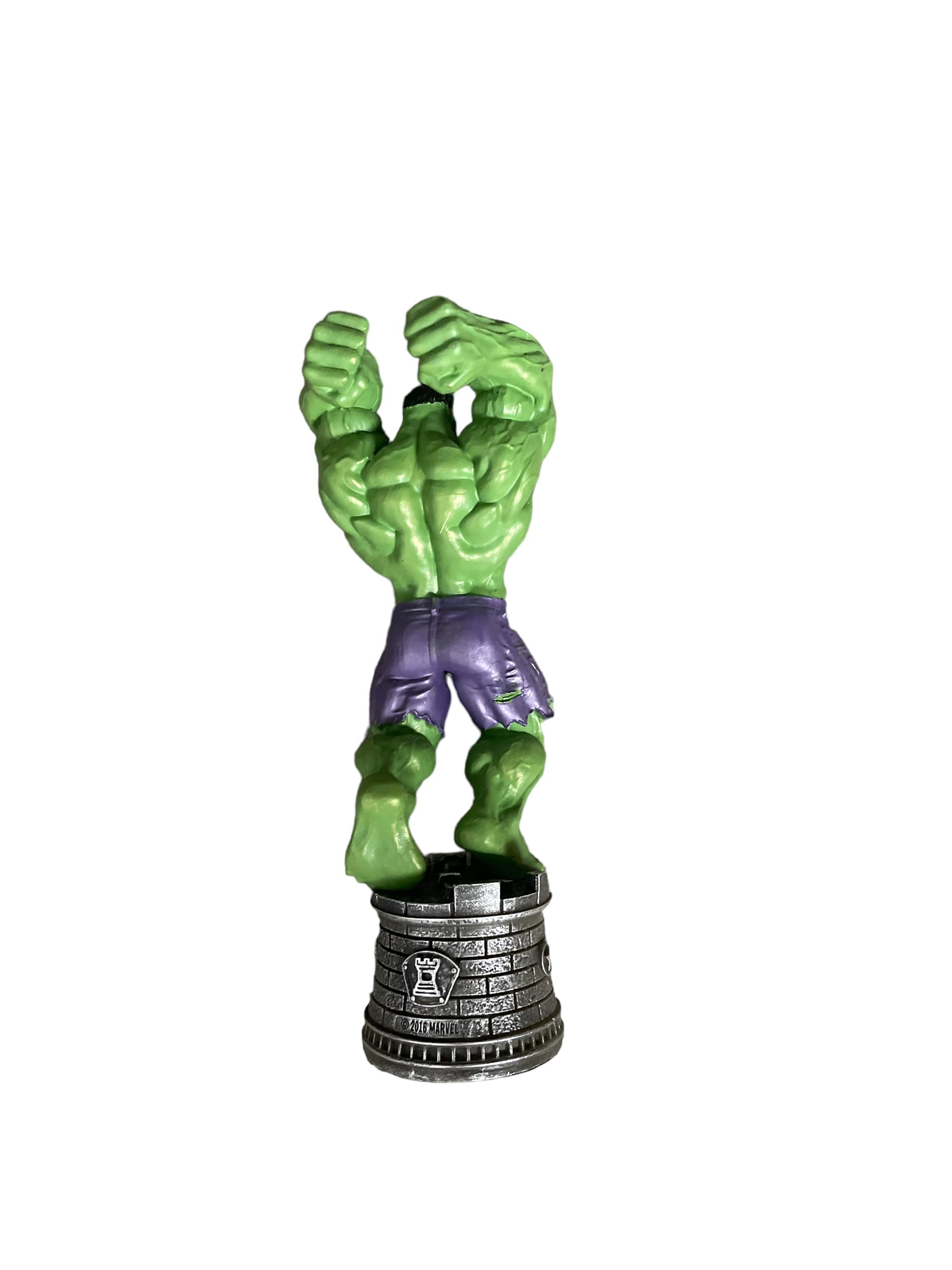 Eaglemoss Marvel Chess Collection Incredible Hulk and She-Hulk Rook Hand-Sculpted Resin Chess Piece with Magazine