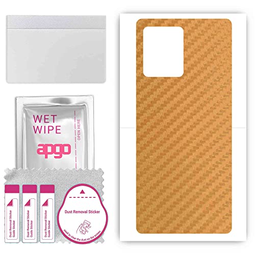 apgo Protective Skin Sticker for The Back Compatible with Motorola Thinkphone, Wrap Film, Foil, Vinyl - Pattern Carbon Gold
