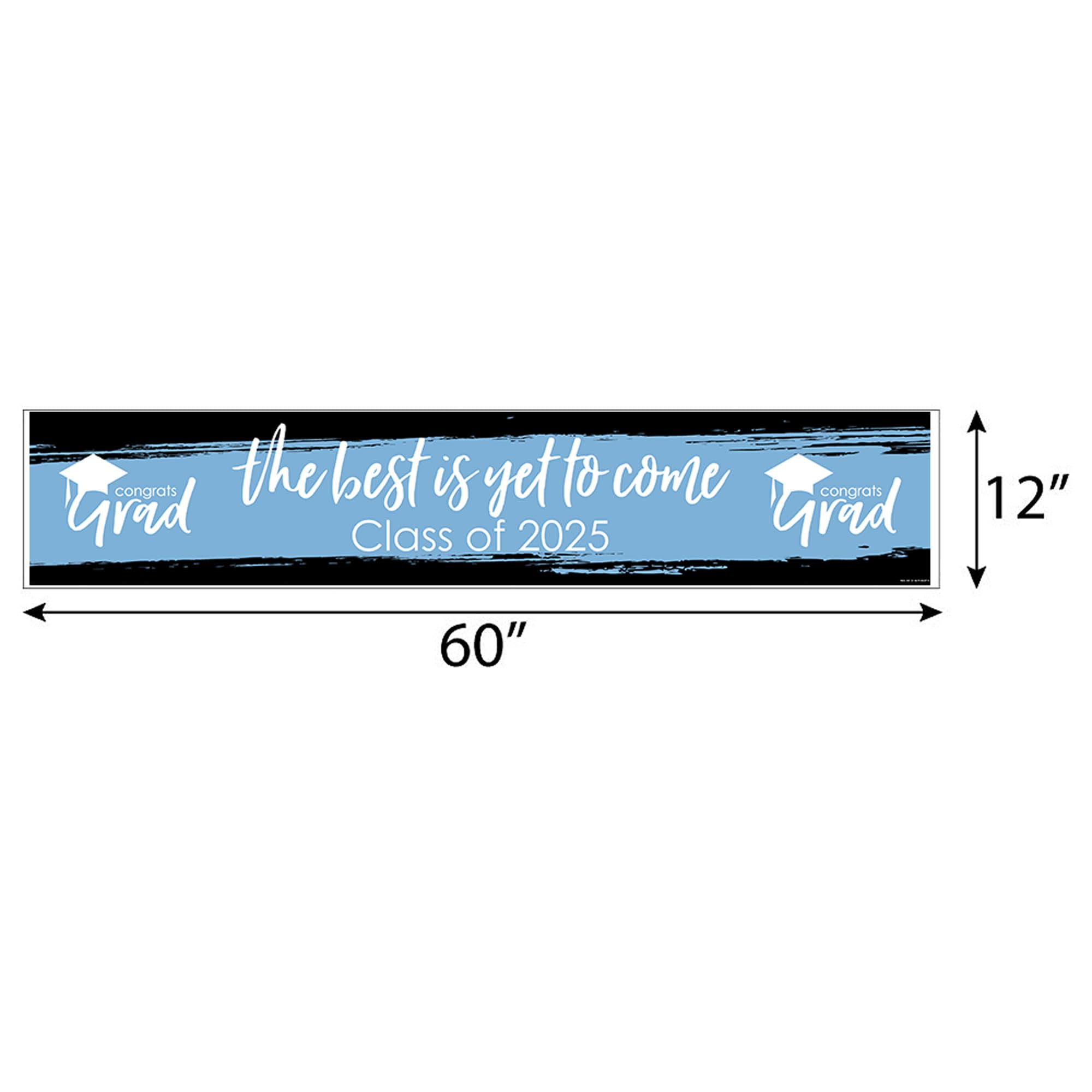 Big Dot of Happiness Light Blue Grad - Best is Yet to Come - Light Blue 2023 Graduation Party Decorations Party Banner