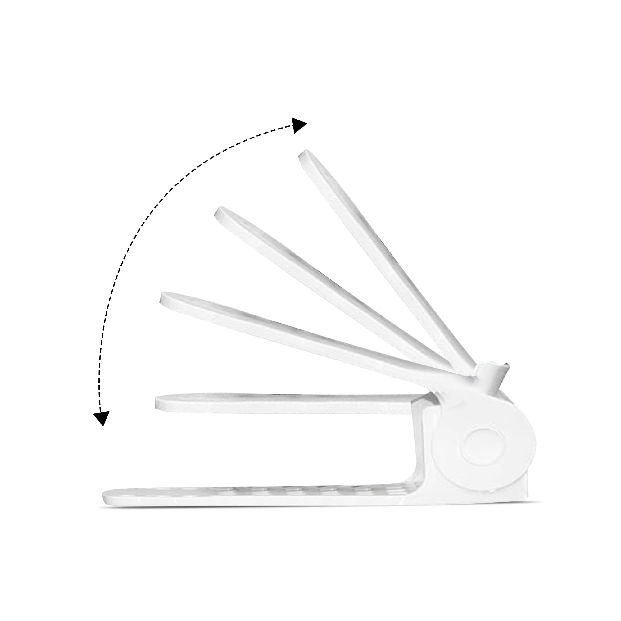 Shoepal- Adjustable Shoe Slot Organizers – Space-Saving Shoe Stackers for Closet, Double Layer Shoe Storage Racks for Sneakers, Heels, Flats & More (White, 4)