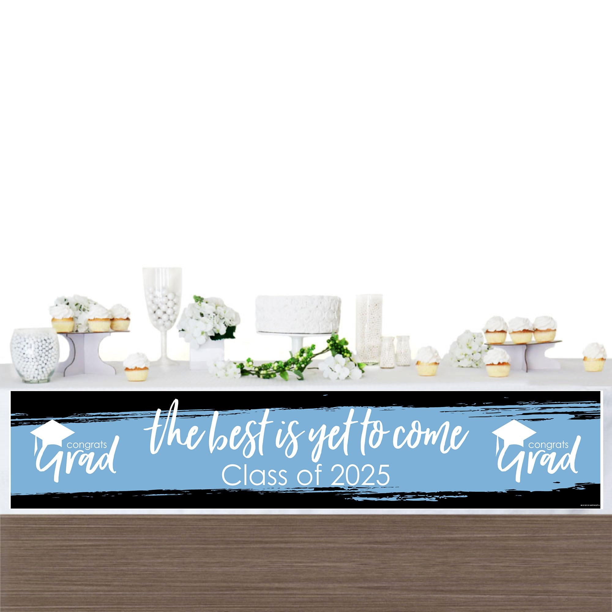 Big Dot of Happiness Light Blue Grad - Best is Yet to Come - Light Blue 2023 Graduation Party Decorations Party Banner