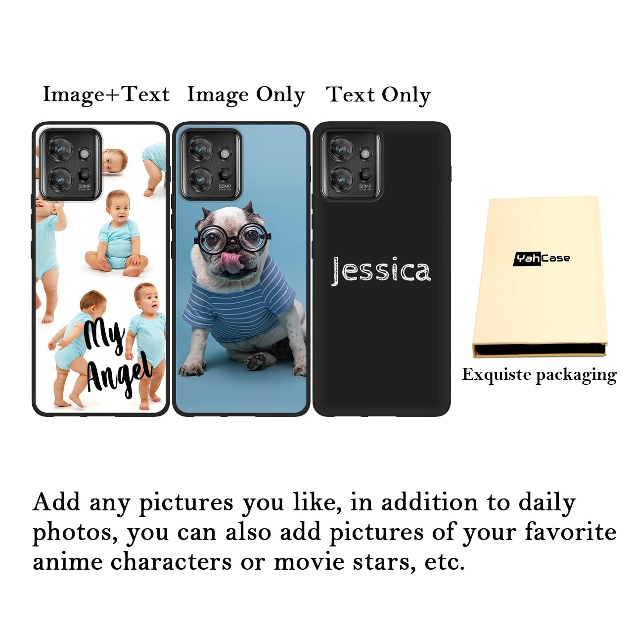 Custom Phone Case for Motorola Moto ThinkPhone 5G Customized Personalized Multi-Picture Collage Photos Cover Anti-Scratch Shock-Resistant Soft Protective TPU Phone Cases