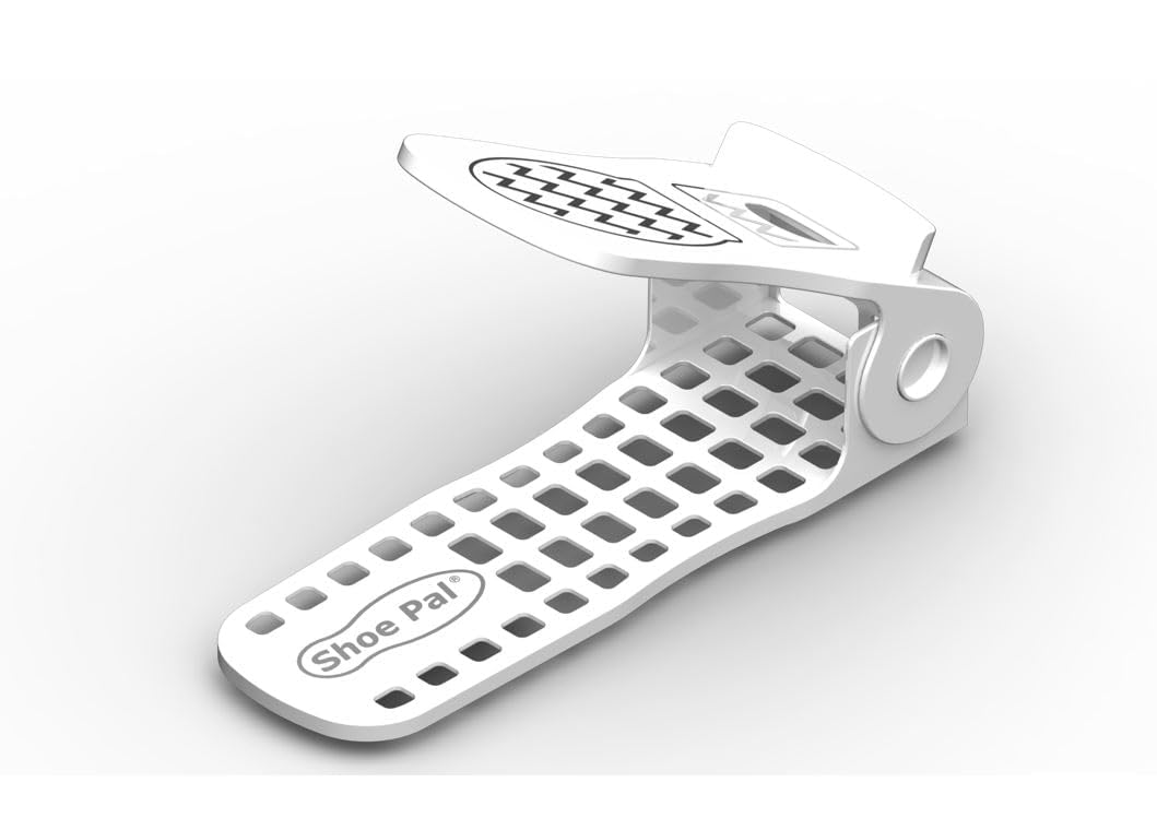 Shoepal- Adjustable Shoe Slot Organizers – Space-Saving Shoe Stackers for Closet, Double Layer Shoe Storage Racks for Sneakers, Heels, Flats & More (White, 4)