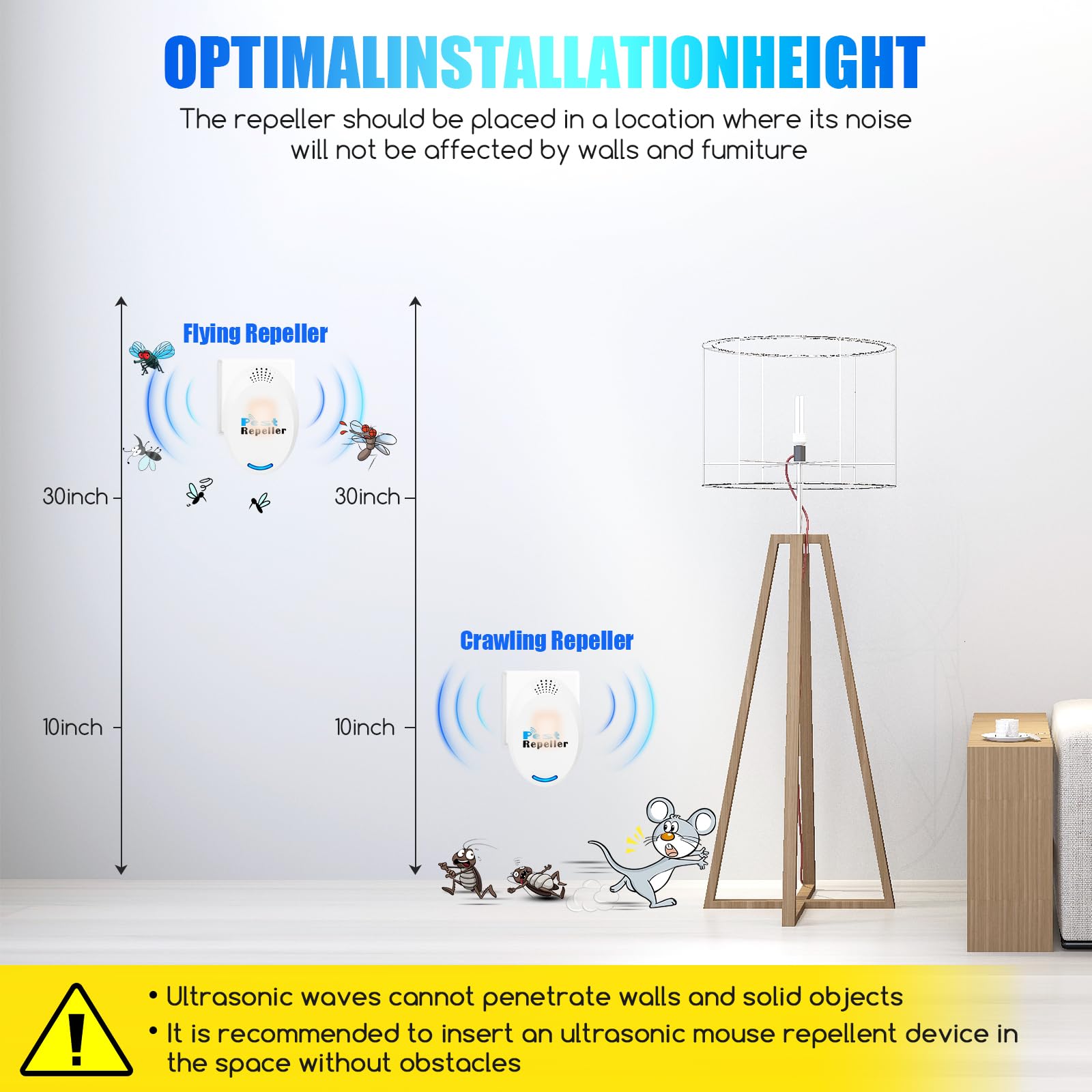2pack Ultrasonic Pest Repellent Control pest Repeller Plug in Bug Repellent Indoor mice Spider Repellent for House Indoor Mouse Repellent Indoor Repel Flea,Rats,Roaches,Cockroaches,Fruit Fly,Rodent