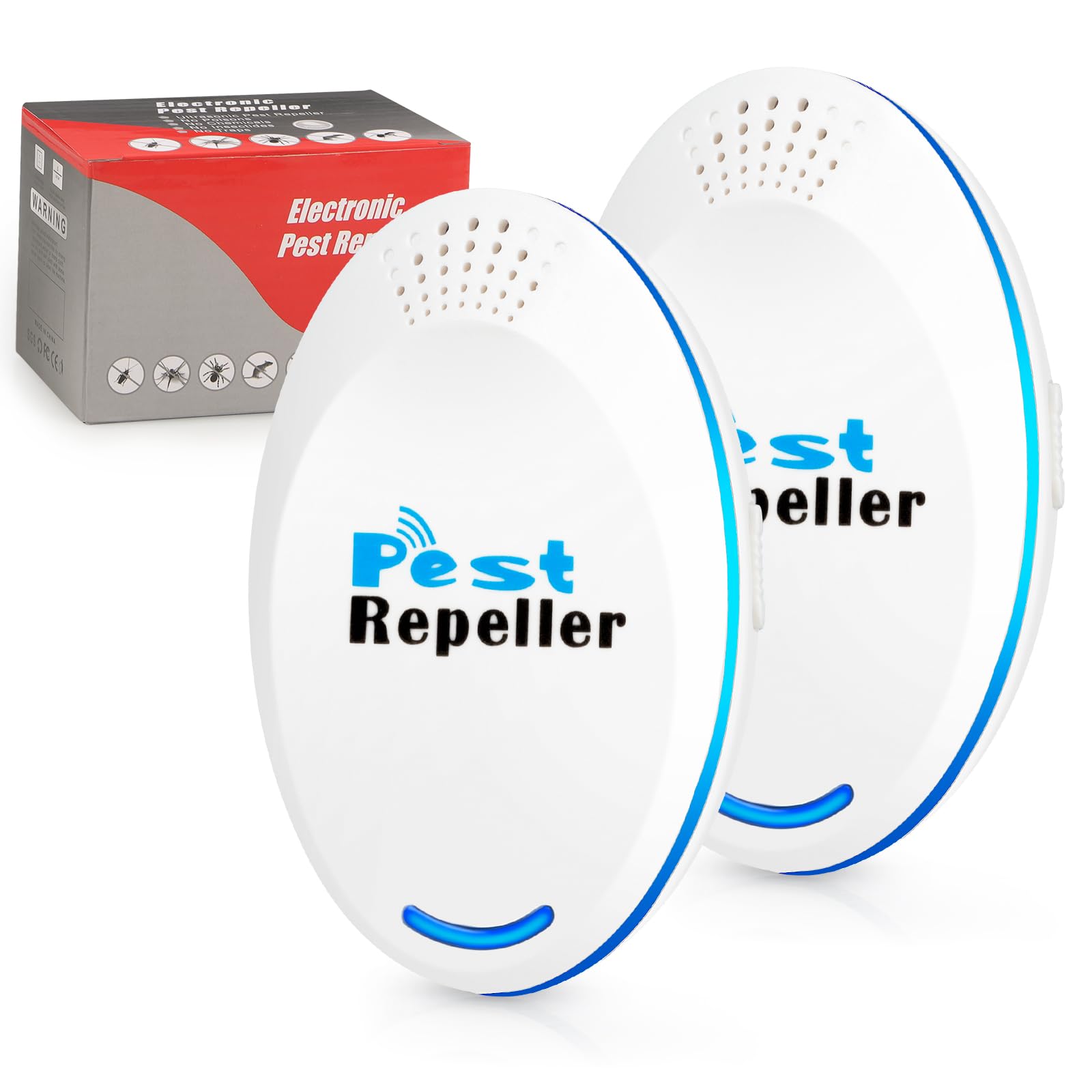 2pack Ultrasonic Pest Repellent Control pest Repeller Plug in Bug Repellent Indoor mice Spider Repellent for House Indoor Mouse Repellent Indoor Repel Flea,Rats,Roaches,Cockroaches,Fruit Fly,Rodent