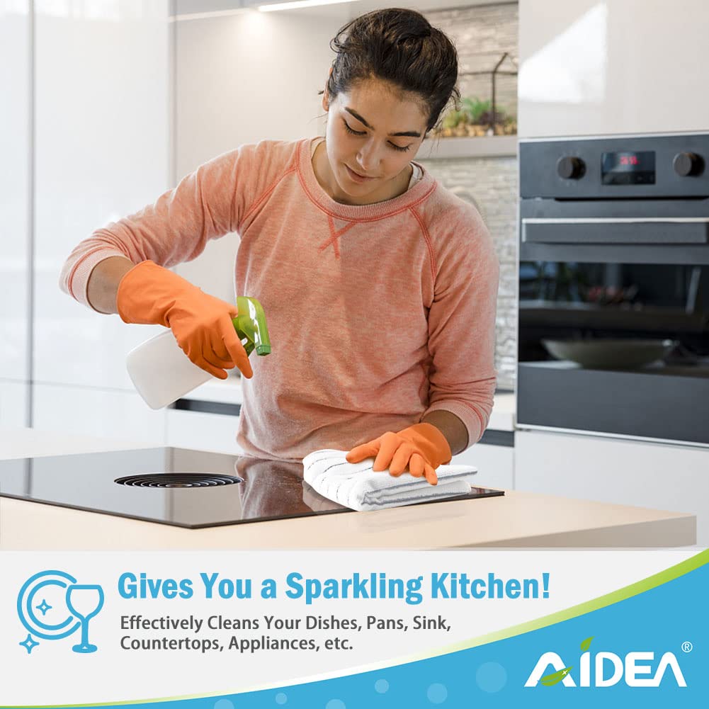 AIDEA Dish Towels-8Pack, 18βx26β, Super Soft and Absorbent, Multi-Purpose Microfiber Kitchen Towels for Home, Kitchen-Grey/White
