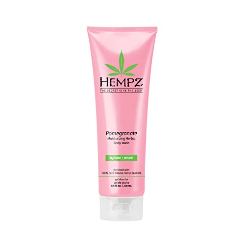 Hempz Herbal Body Wash, Pearl Pink, Pomegranate, 8.5 Fluid Ounce