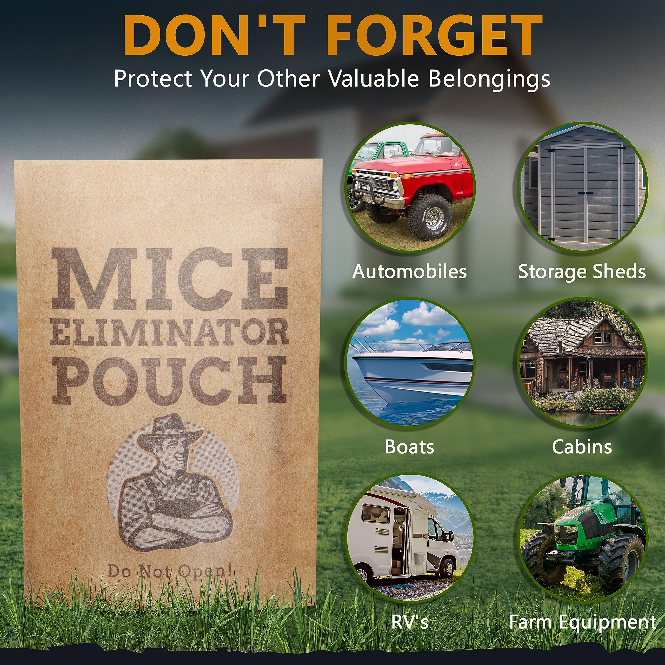 All-Natural Mice Repellent Pouches – Harmless Peppermint Essential Oil Mouse Deterrent - Keep Mice Out of Your Home and Your Family Safe - by Tougher Than Tom