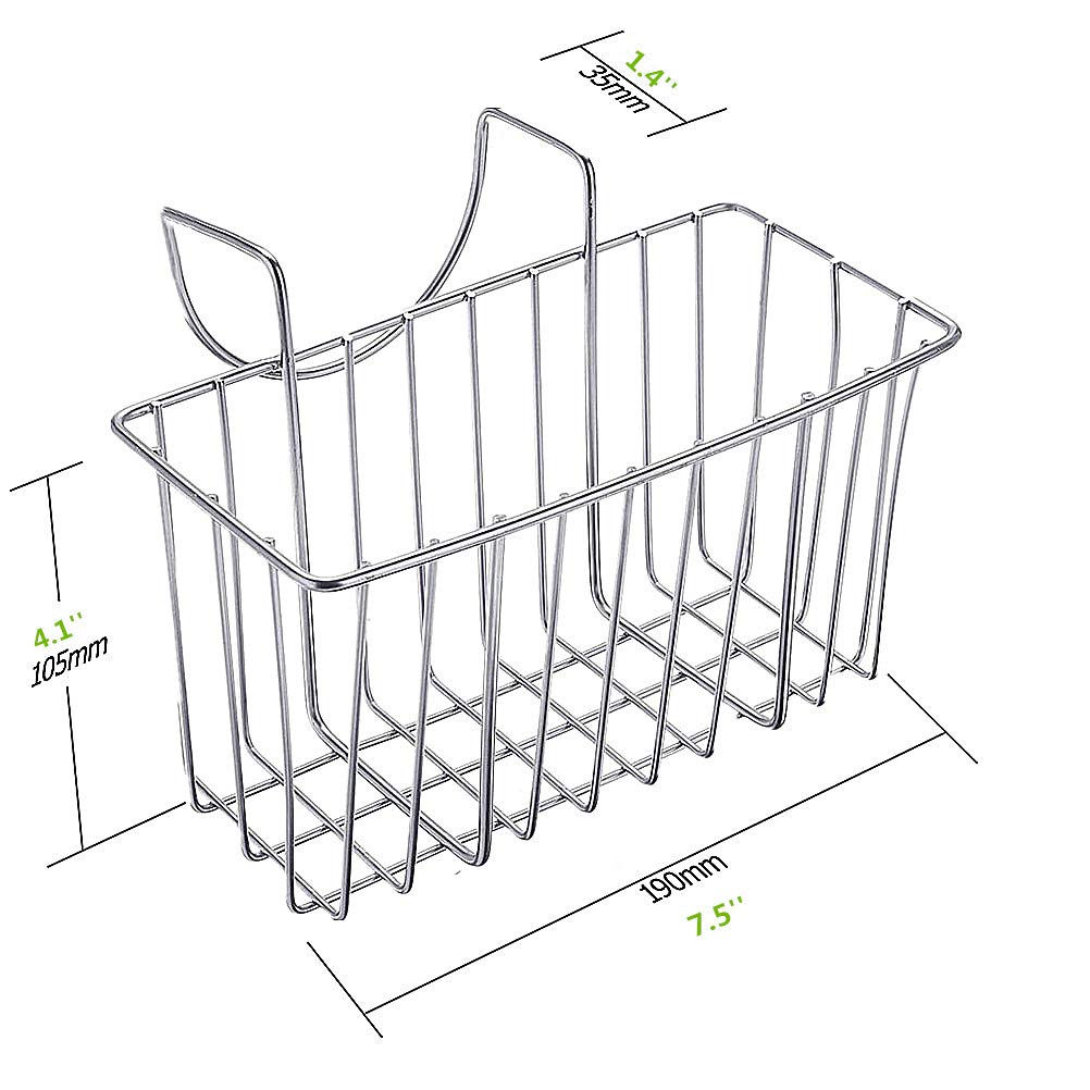 Fafcitvz Kitchen Sponge Holder, Sink Caddy Brush Soap Dishwashing Drainer Rack Dish Draining Sink Basket