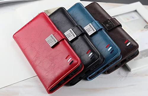 YBROY Case for Motorola ThinkPhone, Magnetic Flip Leather Premium Wallet Phone Case, with Card Slot and Folding Stand, Case Cover for Motorola ThinkPhone.(Red)