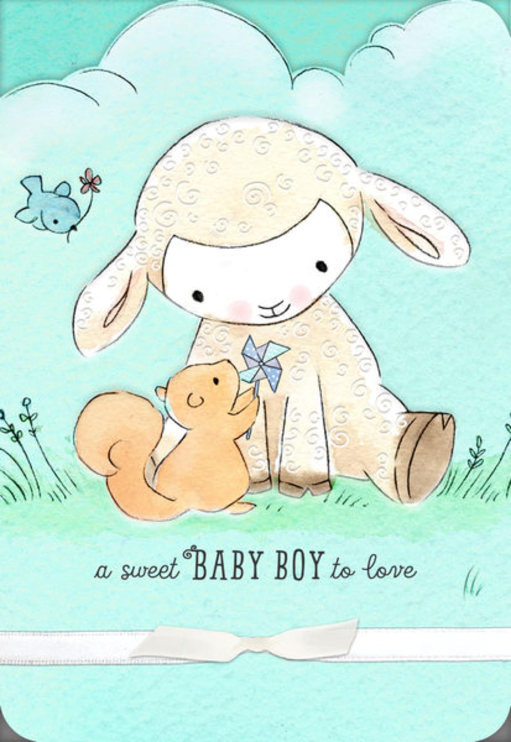 Hallmark Baby Shower Card for Baby Boy (Little Lamb)