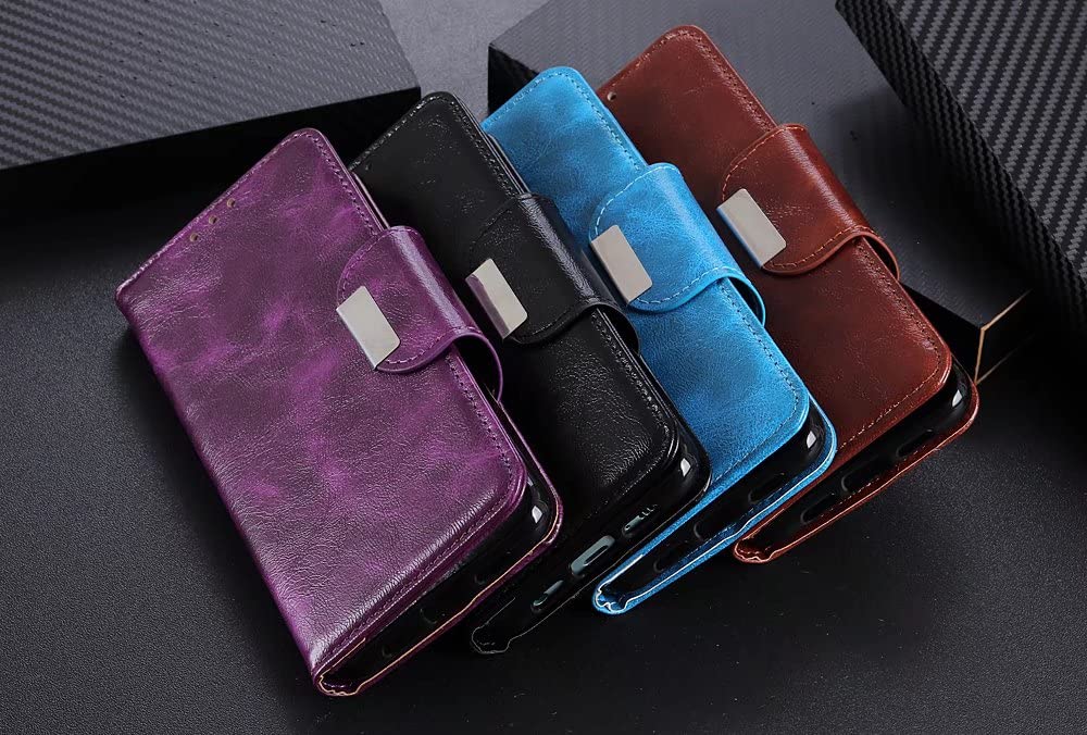 YBROY Case for Motorola ThinkPhone, Magnetic Flip Leather Premium Wallet Phone Case, with Card Slot and Folding Stand, Case Cover for Motorola ThinkPhone.(Black)