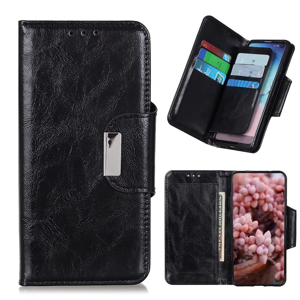 YBROY Case for Motorola ThinkPhone, Magnetic Flip Leather Premium Wallet Phone Case, with Card Slot and Folding Stand, Case Cover for Motorola ThinkPhone.(Black)