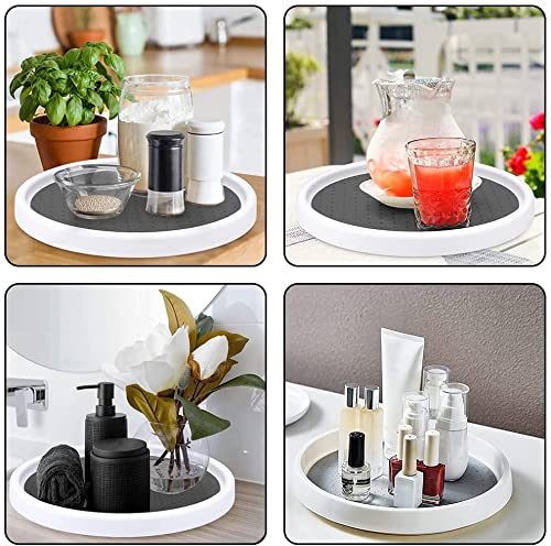 Suner 3 Pack Pantry Cabinet Lazy Susans Turntable, 12” Non-Slip Kitchen Storage Spice Rack Spinning Organizer, 360 Degree Rotating for Cabinet, Kitchen, Countertop, Spices, Condiments