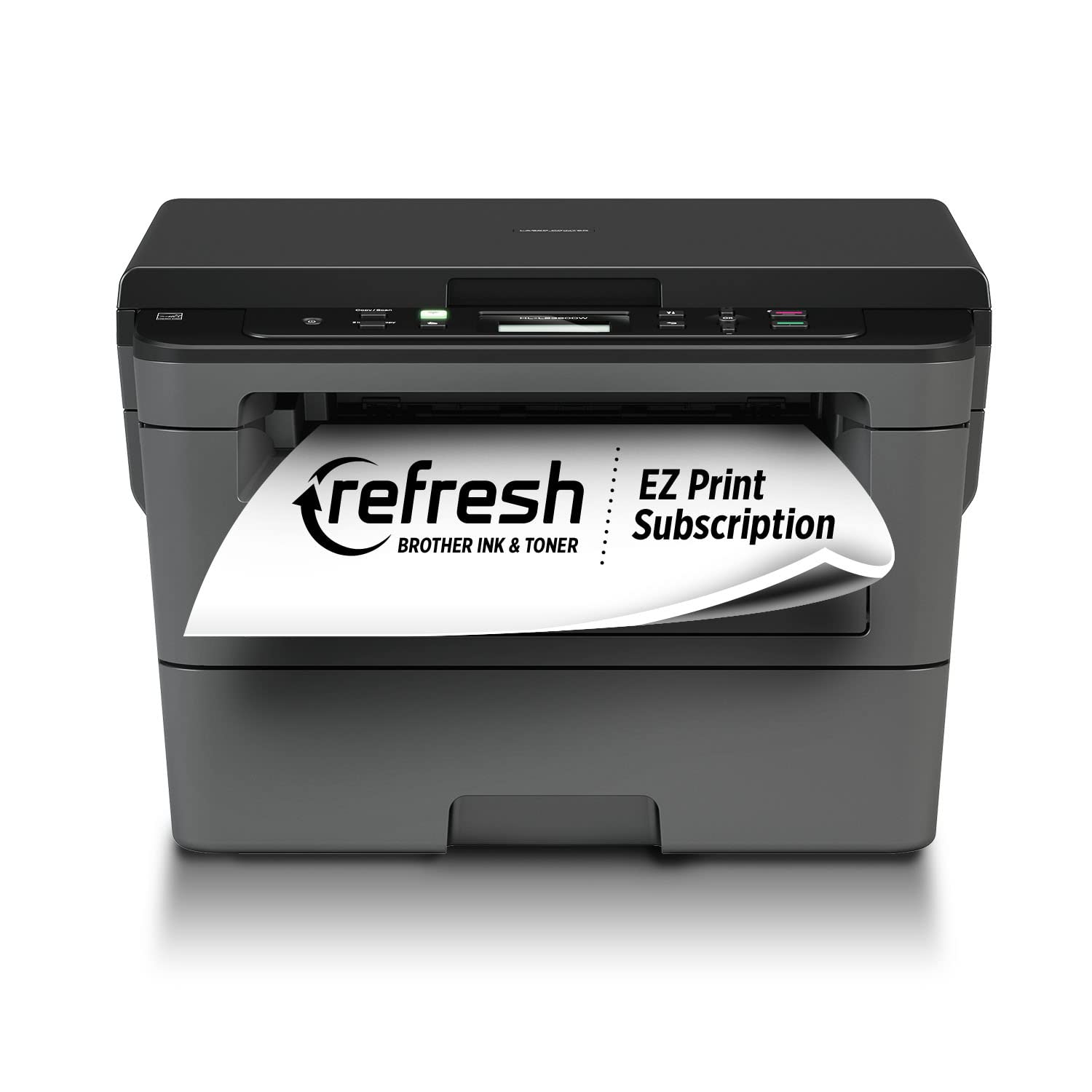 Brother Monochrome Laser HLl2390DW, Wireless Networking, Duplex Printing, Refresh Subscription and Amazon Dash Replenishment Ready