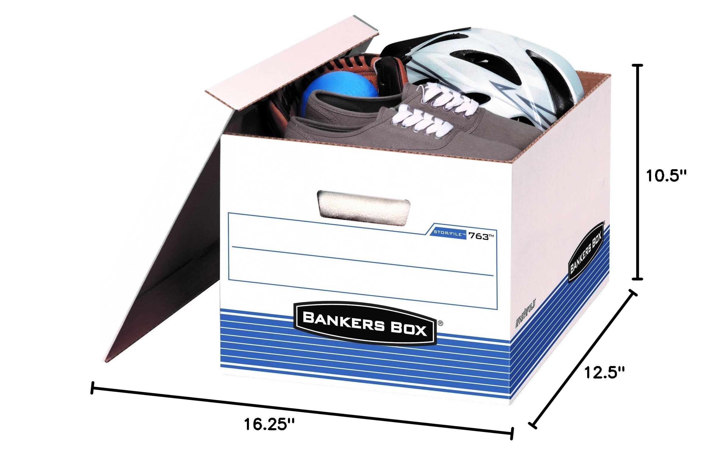 Bankers Box 0076315 STOR/FILE Medium-Duty Storage Boxes, FastFold, Lift-Off Lid, Letter/Legal, Pack of 20