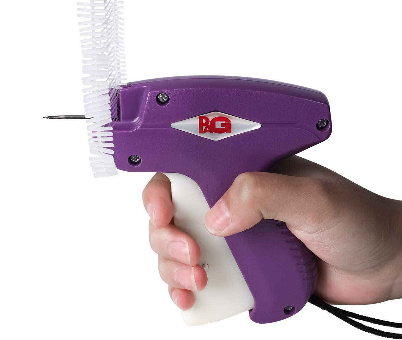 PAG Standard Tagging Gun Price Tag Attacher Gun for Clothing with 5 Needles and 2000 2" Barbs Fasteners, Purple