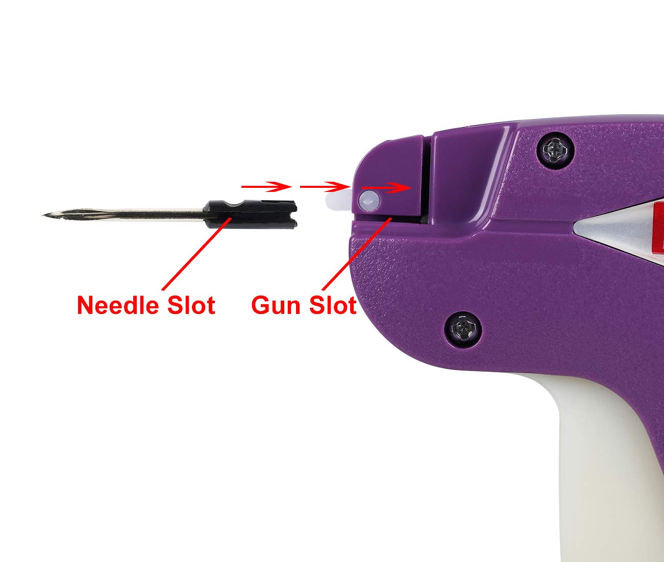 PAG Standard Tagging Gun Price Tag Attacher Gun for Clothing with 5 Needles and 2000 2" Barbs Fasteners, Purple