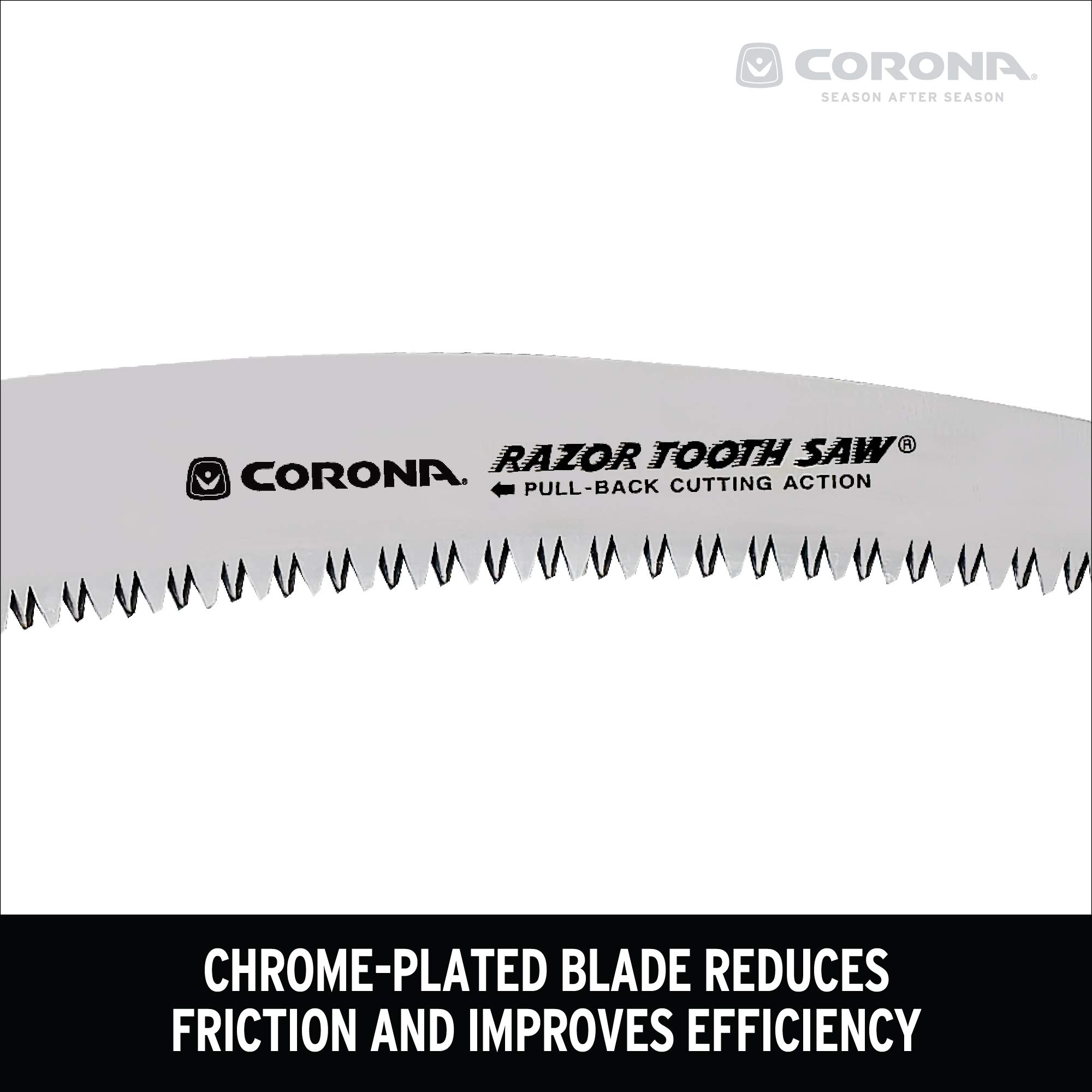 Corona Tools 10-Inch RazorTOOTH Folding Saw | Pruning Saw Designed for Single-Hand Use | Curved Blade Hand Saw | Cuts Branches Up to 6" in Diameter | RS 7265D
