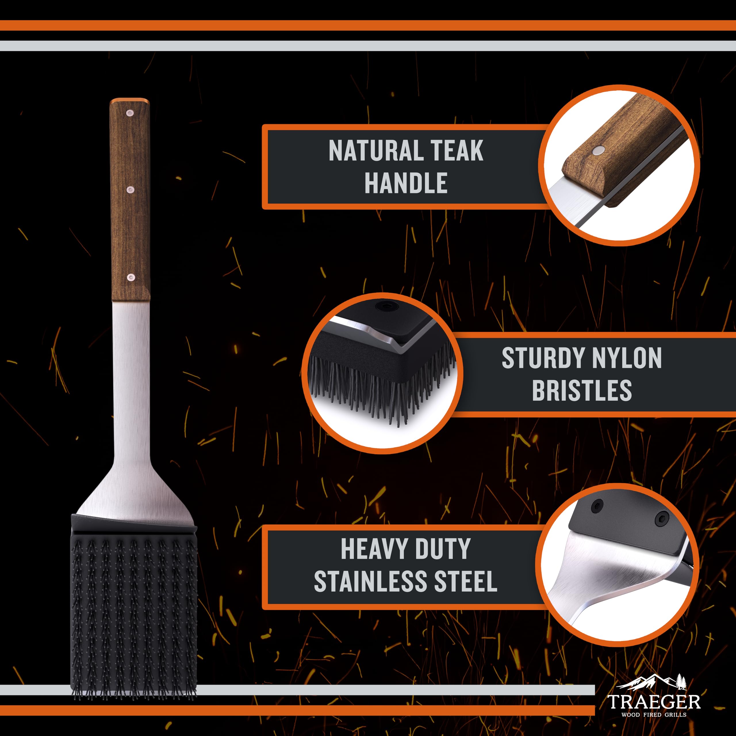 Traeger Pellet Grills BAC537 BBQ Cleaning Brush Accessory